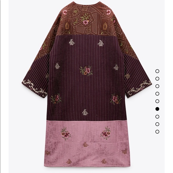 Zara | Jackets & Coats | Zara Embroidered Patchwork Kimono Limited ...